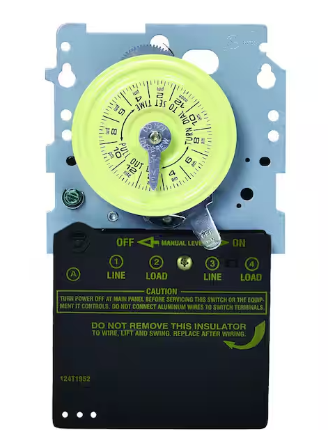 Intermatic T100 Series 40 Amp 208-277V DPST 24 Hour Mechanical Time Sw ...